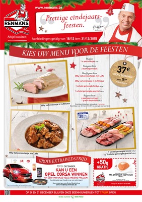 Renmans Folder - Kies uw menu voor de feesten